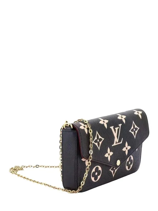 LOUIS VUITTON Felicie Pochette Bicolor Monogram Empreinte Giant - Black