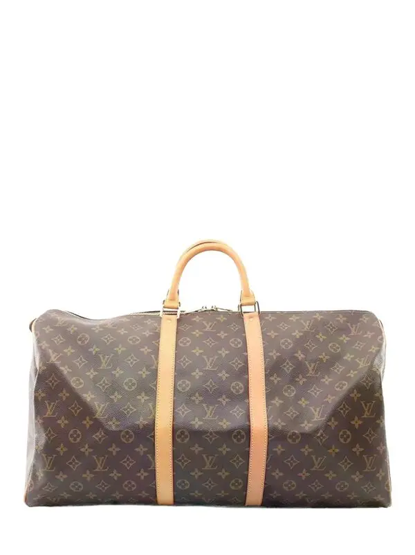 LOUIS VUITTON 1997 Monogram Keepall 55 Travel Bag - Brown