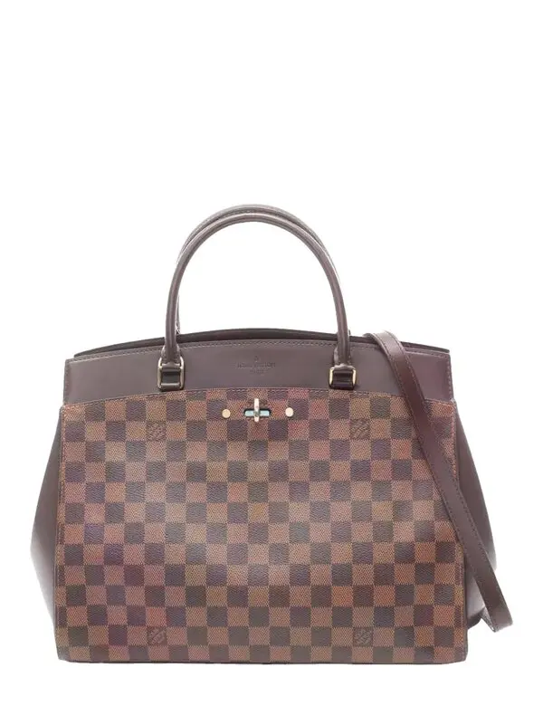 LOUIS VUITTON 2014 Damier Ebene Rivoli Mm Satchel - Brown