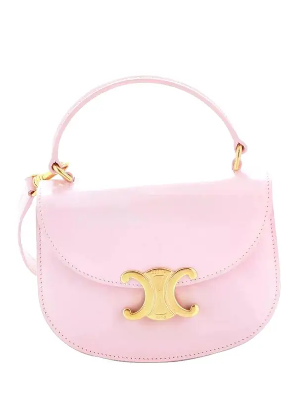 Celine Triomphe Besace Clea Top Handle Satchel - Pink