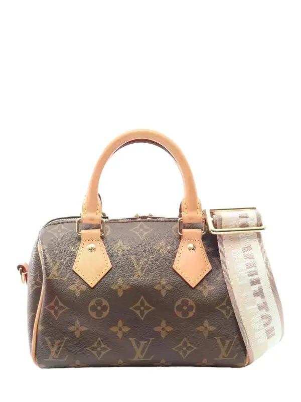 LOUIS VUITTON Monogram Speedy Bandouliere 20 Satchel - Brown