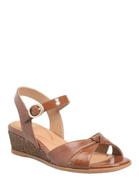 SOFFT Slingback Platform Wedge Sandal - Luggage