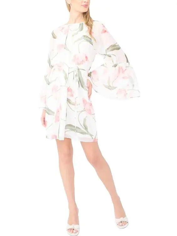 Ted Baker London Floral Print Minidress - Rosy Touch