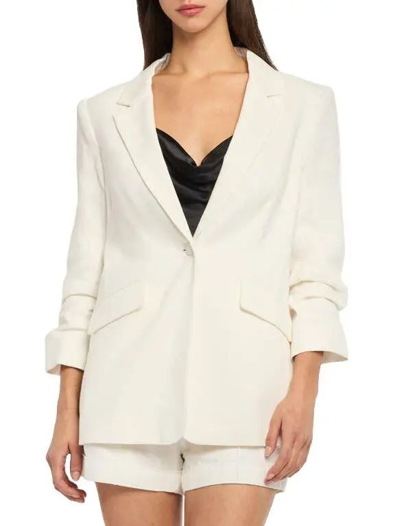 Cinq À Sept Kylie Linen & Cotton Blazer - Ivory