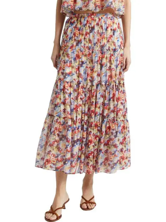 Cinq À Sept Harper Wildflower Maxi Skirt - Gardenia Multi