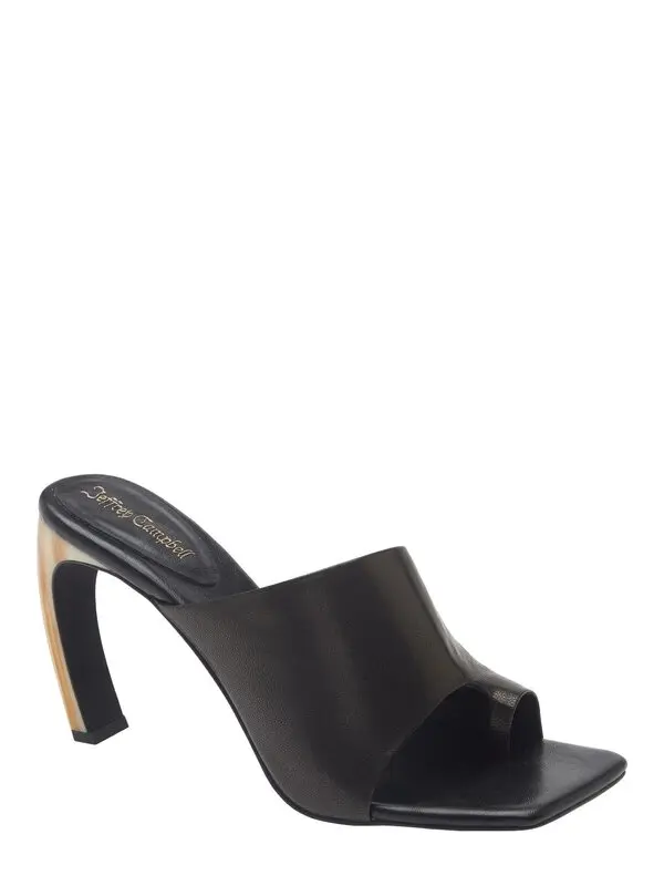 Jeffrey Campbell Allocate Leather Slide Sandal - Black