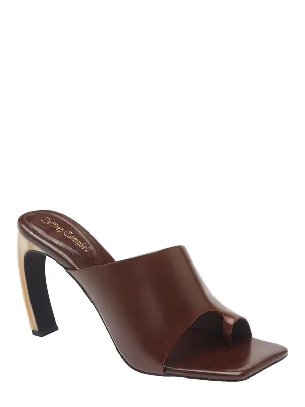 Jeffrey Campbell Allocate Leather Slide Sandal - Brown