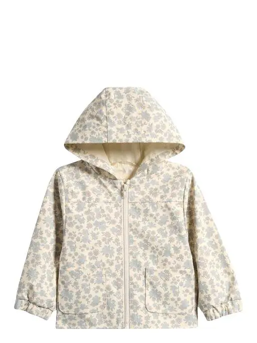 QUINCY MAE Floral Hooded Raincoat - Ivory