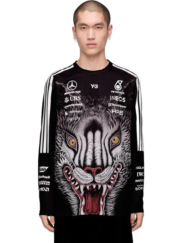 Adidas Y-3 Mercedes Driver Long Sleeve Jersey - Black