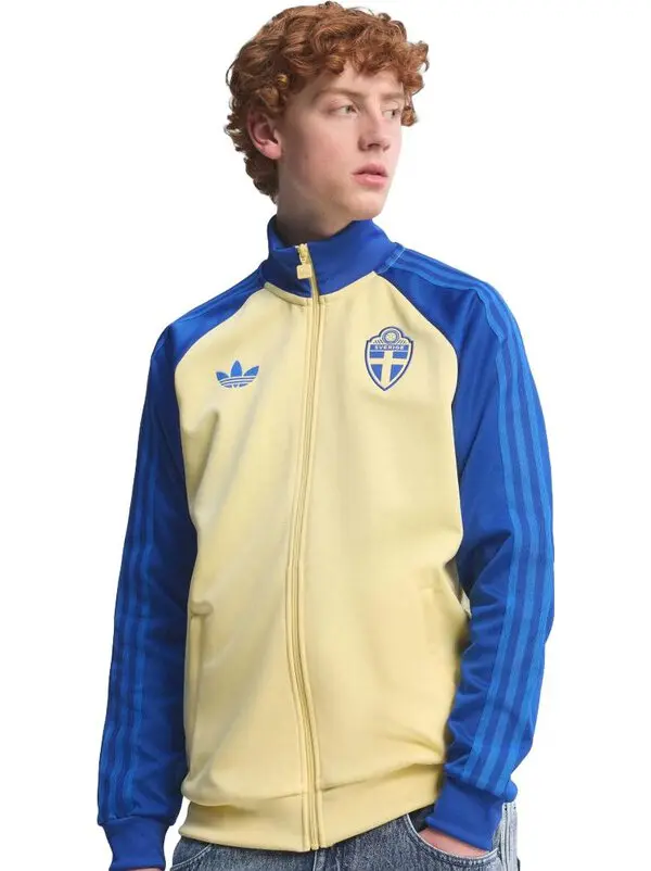 Adidas Sweden Originals Track Top Almost Yellow - Almost Yellow / Royal Blue