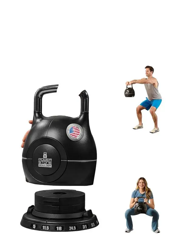 LIFEPRO Powerstone 7-in-1 Adjustable Kettlebell Set - 44.5lblack