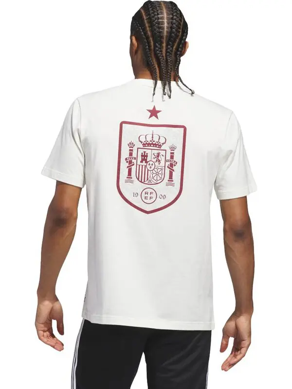 Adidas World Cup 26 Spain Away Graphic Tee White - Off White