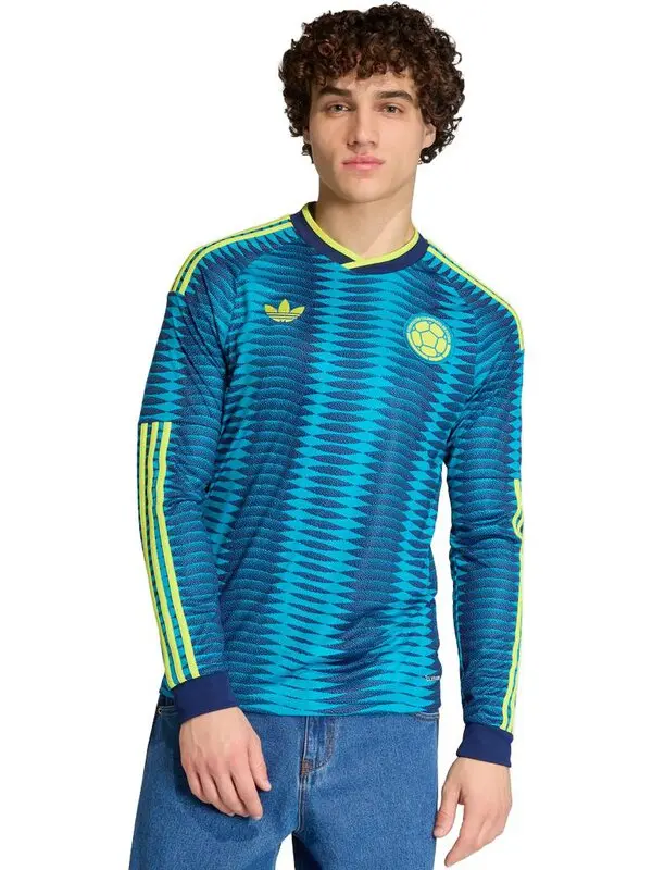 Adidas Colombia 26 Away Long Sleeve Jersey Mystery Petrol - Mystery Petrol / Team Navy Blue 2