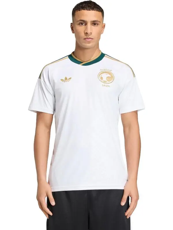 Adidas Saudi Arabia 26 Away Jersey - White / Khaki / Aurora Ivy