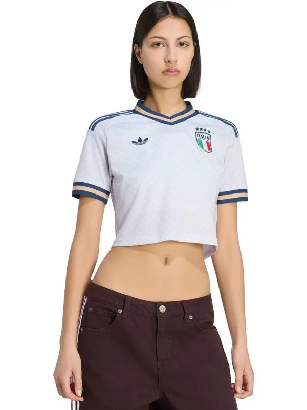 Adidas Italy 26 Away Cropped Jersey - Aeroblue