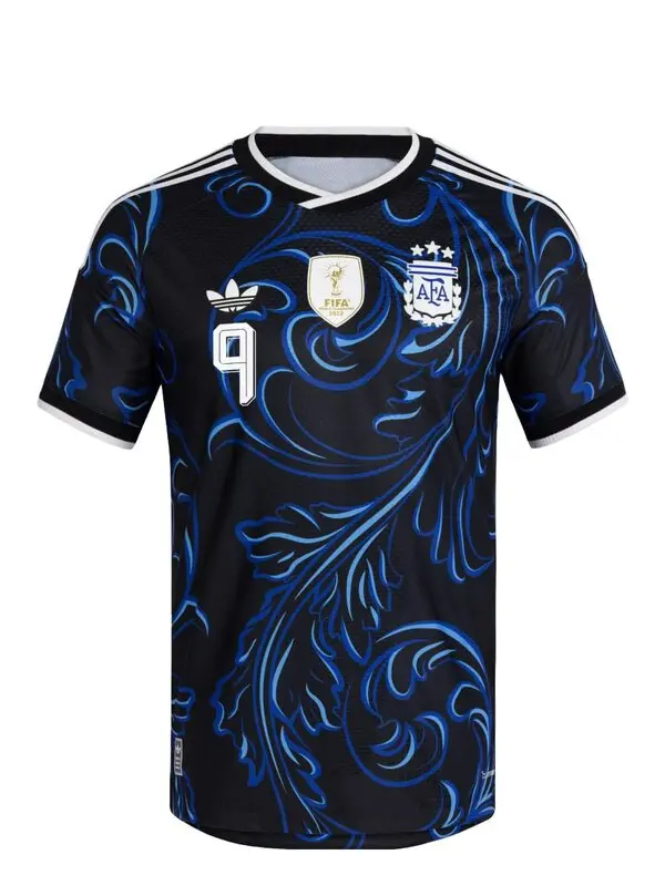 Adidas Argentina 26 Away Authentic Alvarez Jersey Black - Black / Lucid Blue / Blue Burst / Soccr-arq-sav