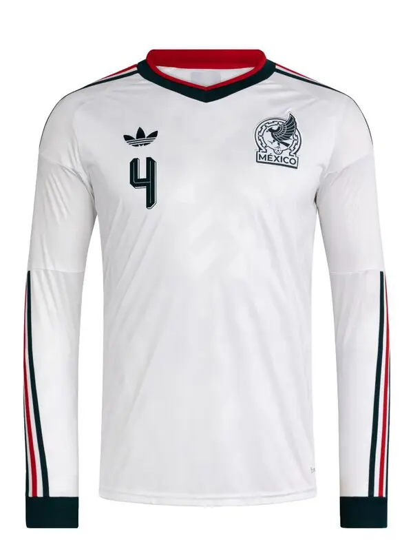 Adidas Mexico 26 Away Alvarez Long Sleeve Jersey White - White / Soccr-mxs-sxa