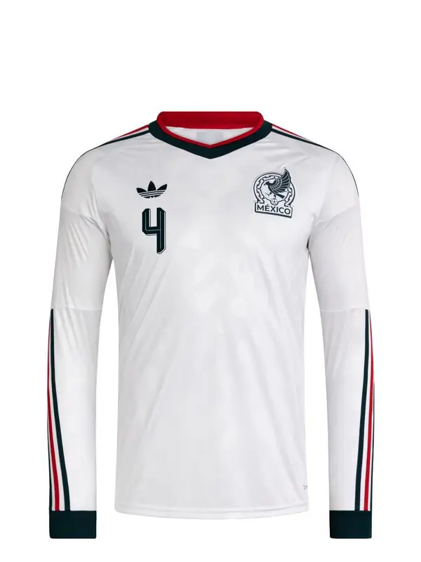 Adidas Mexico 26 Away Alvarez Long Sleeve Jersey - White / Soccr-mxs-sxa