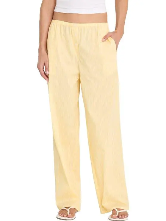 Good American Stripe Poplin Pants - Butterbeam Stripe