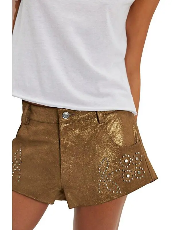 UNDERSTATED LEATHER Fp X Heart Of Gold Shorts - Gold Foil
