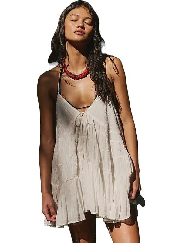 Free People Zina Cotton Tunic - Clean Ivory