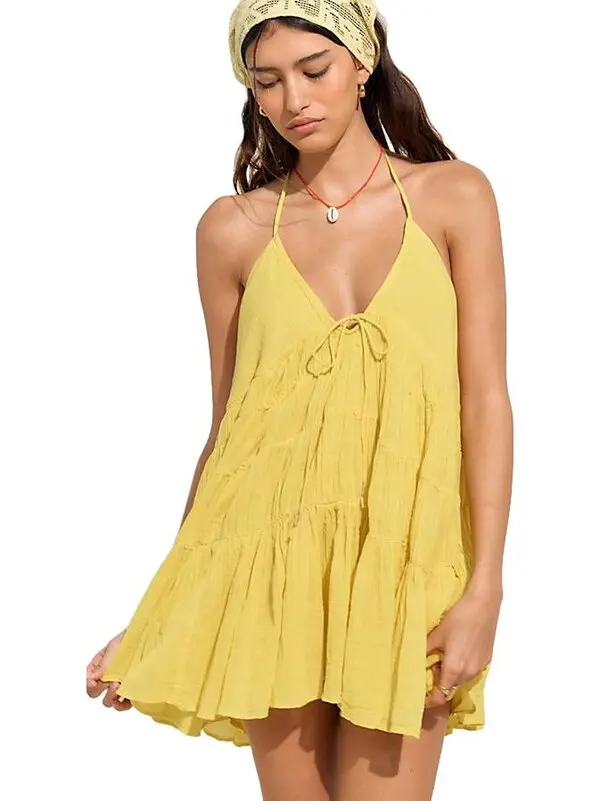 Free People Zina Cotton Tunic - Passionfruit
