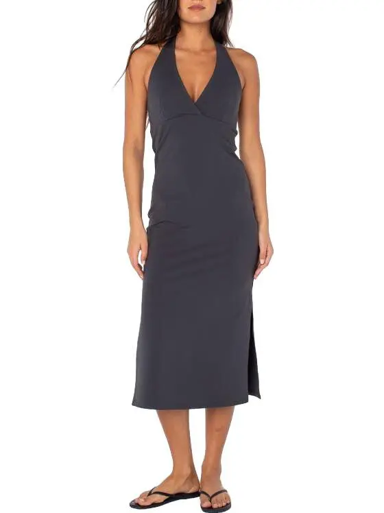 Roxy Stretch Cotton Midi Dress - Phantom