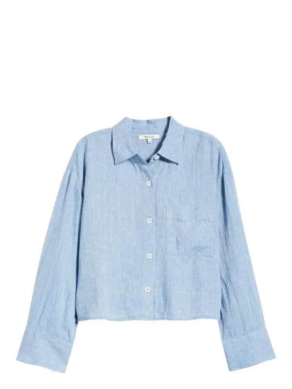 Madewell Alice Curved Yoke Shirt - Sunfaded Blue