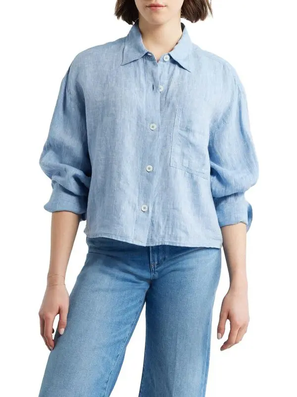 Madewell Alice Curved Yoke Shirt - Sunfaded Blue