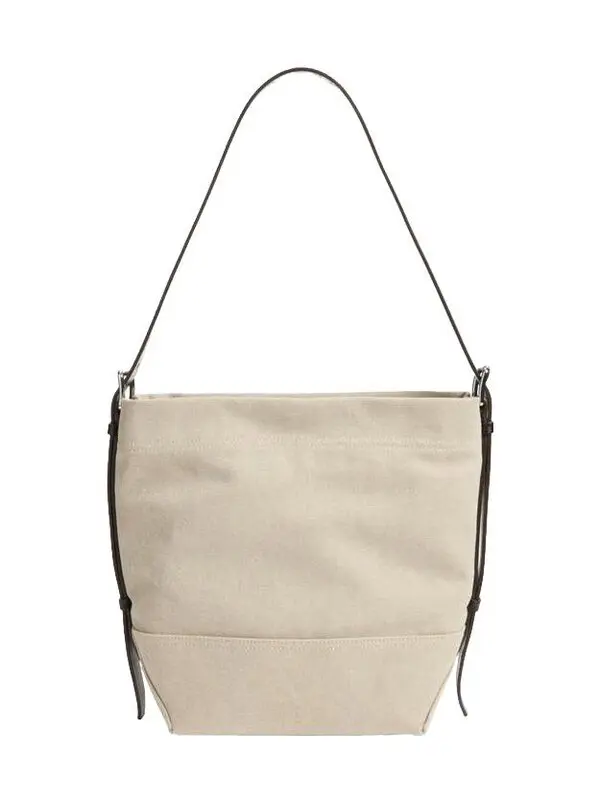 LEMAIRE Small Belted Canvas Tote - Dark Linen