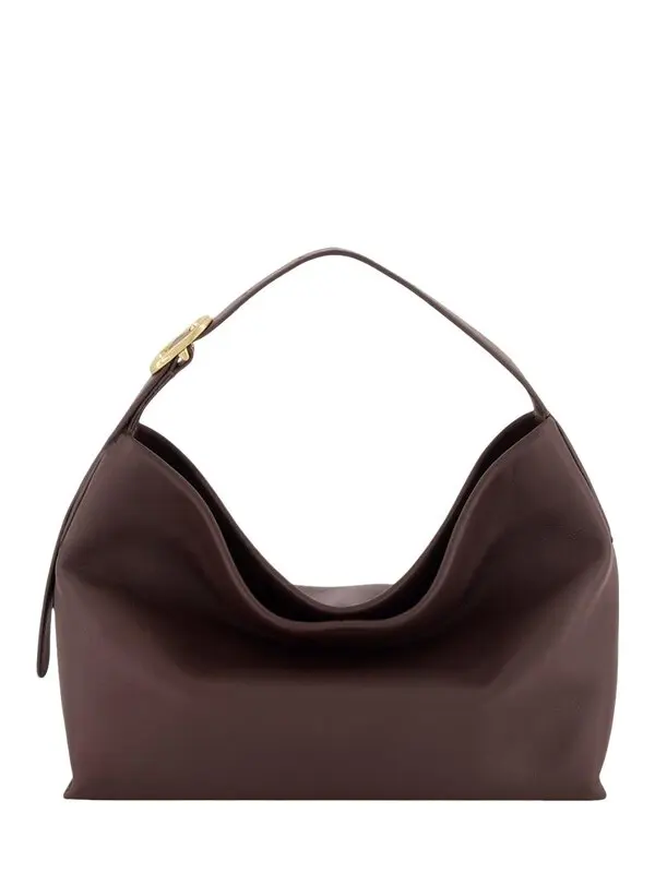 Vince Small Plonge Vivian Leather Hobo Bag - Black Cherry