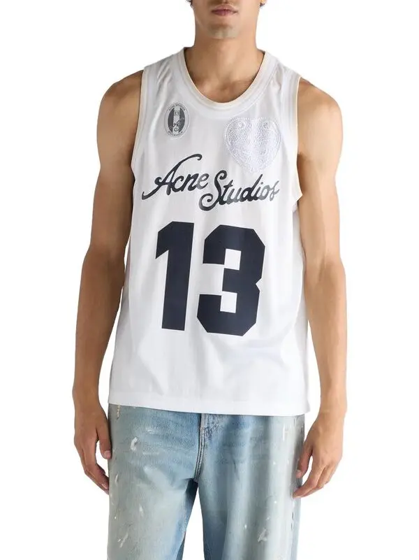 Acne Studios Eichael Sports Graphic Jersey - White