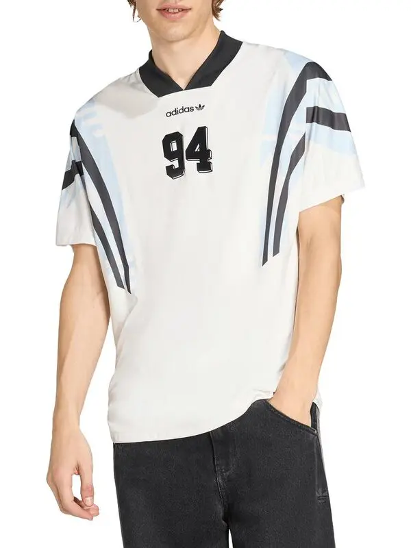 Adidas Santiago Aop Infill Soccer Jersey - Cloud White//