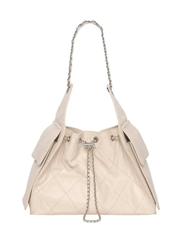 Walter Baker Valeria Quilted Bucket Bag - Oyster