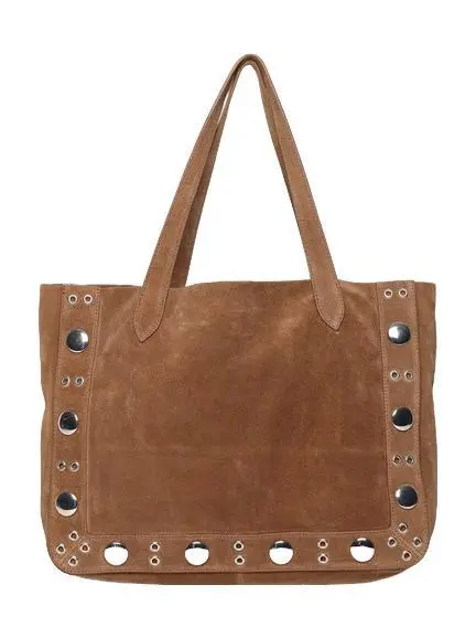 Walter Baker Studded Suede Tote - Brown Suede Goat