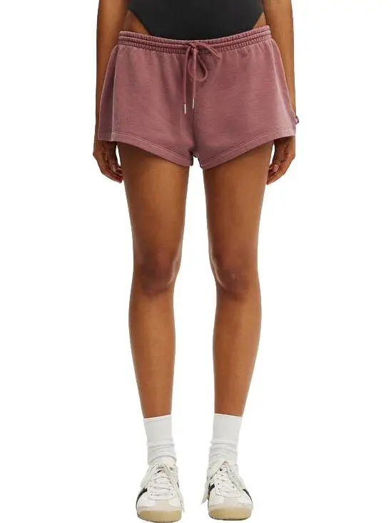 Cotton:on Active Fleece Micro Short - Washed Dusty Rose