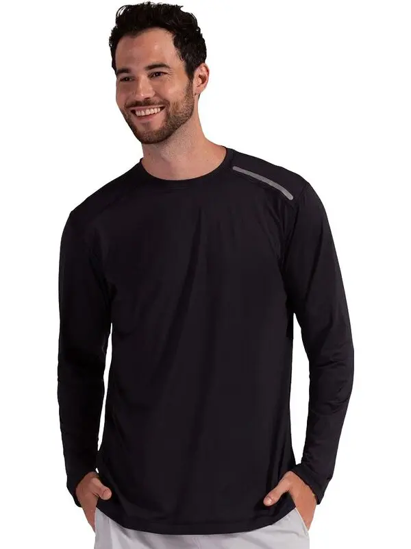 BLOQUV Long Sleeve Sun Protection Tee - Black