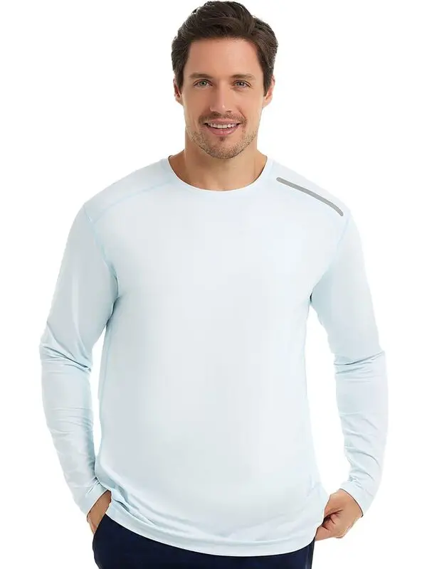 BLOQUV Long Sleeve Upf 50+ Sun Protection Shirt - Ice Blue