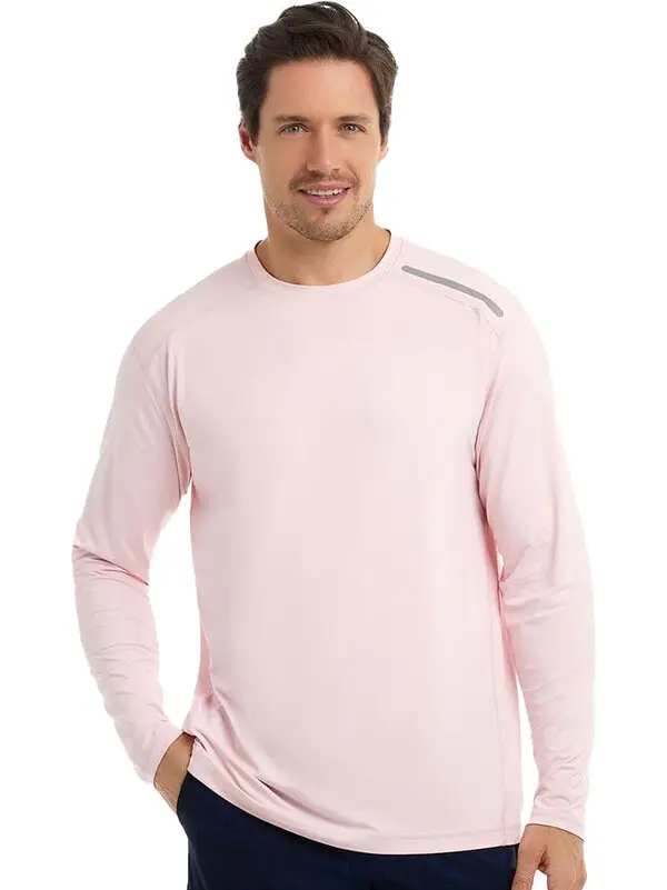 BLOQUV Long Sleeve Upf 50+ Sun Protection Shirt - Tickle Me Pink