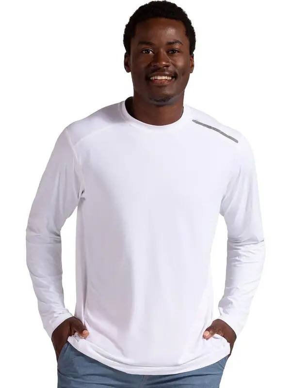 BLOQUV Long Sleeve Upf 50+ Sun Protection Shirt - White
