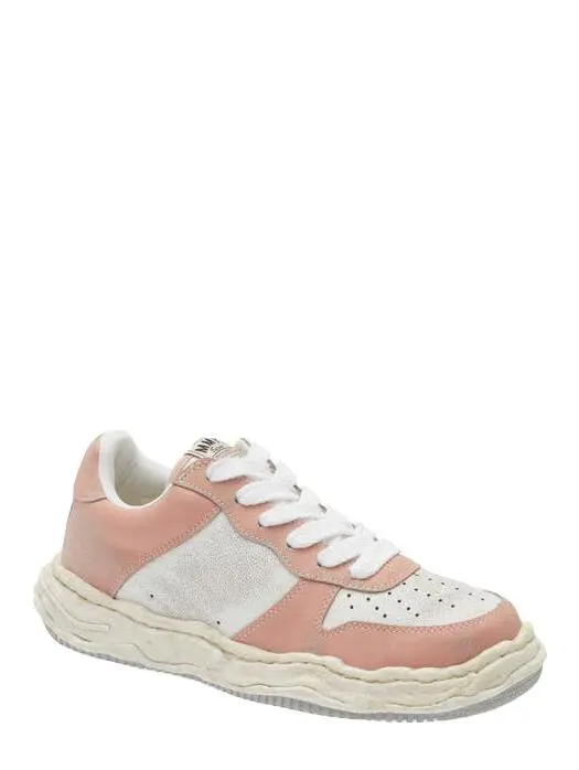 Mihara Yasuhiro Wayne Og Sole Leather Sneaker - Pink/white