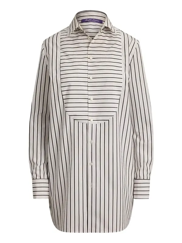 Ralph Lauren Cotton Stripe Tamara Shirt - Black