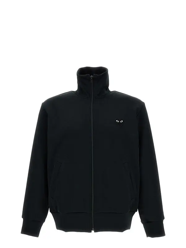 Play Comme Des Garcon Zip Sweatshirt - Black