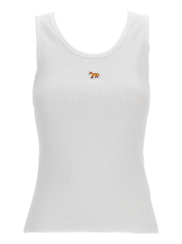 Maison Kitsuné Baby Fox Sleeveless Top - White