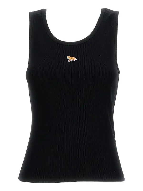 Maison Kitsuné Baby Fox Sleeveless Top - Black
