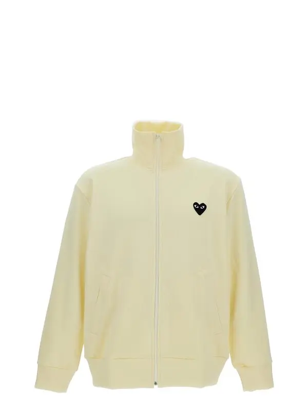 Play Comme Des Garcon Zip Sweatshirt - White