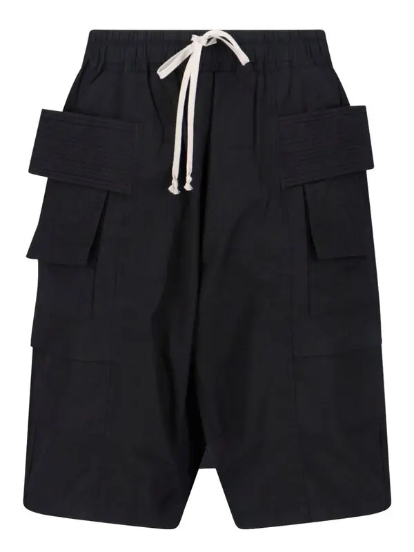 Rick Owens Creatch Cargo Pods Shorts - Black