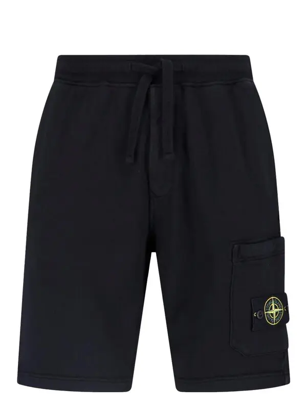 Stone Island Compass Sport Shorts - Black