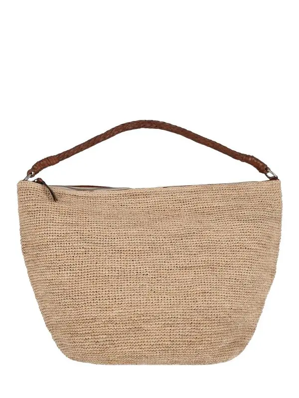 IBELIV Utopia Raffia Shoulder Bag - Beige