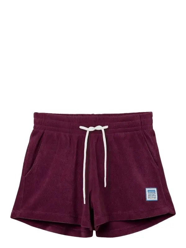 SEAQUELLE Terry Cloth Shorts - Burgundy